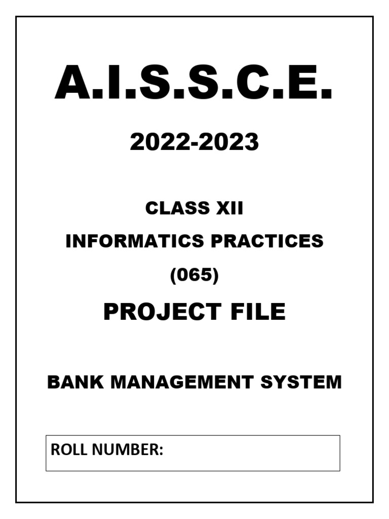 BANK IP PROJECT Final | PDF