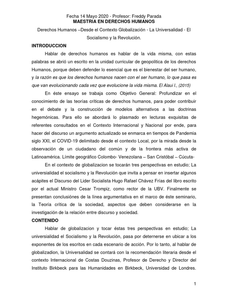 14 - Mayo - 2020 - Prof - Freddy Parada de Carmen Mantilla | PDF