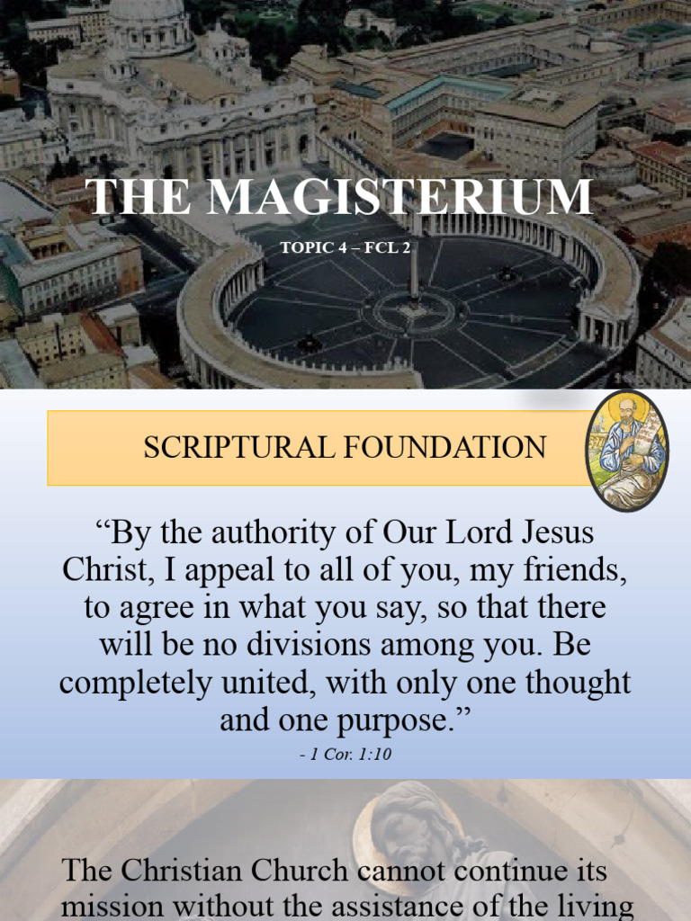 Understanding the Church's Magisterium | PDF