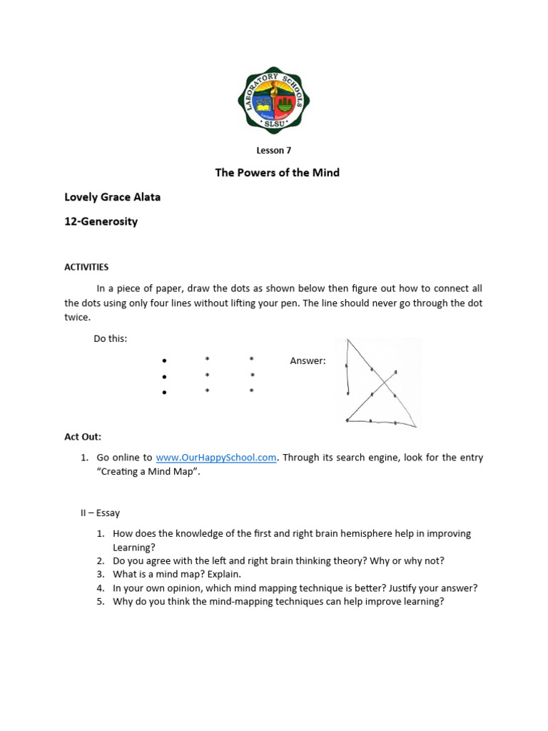 Lesson 7 Activity | PDF
