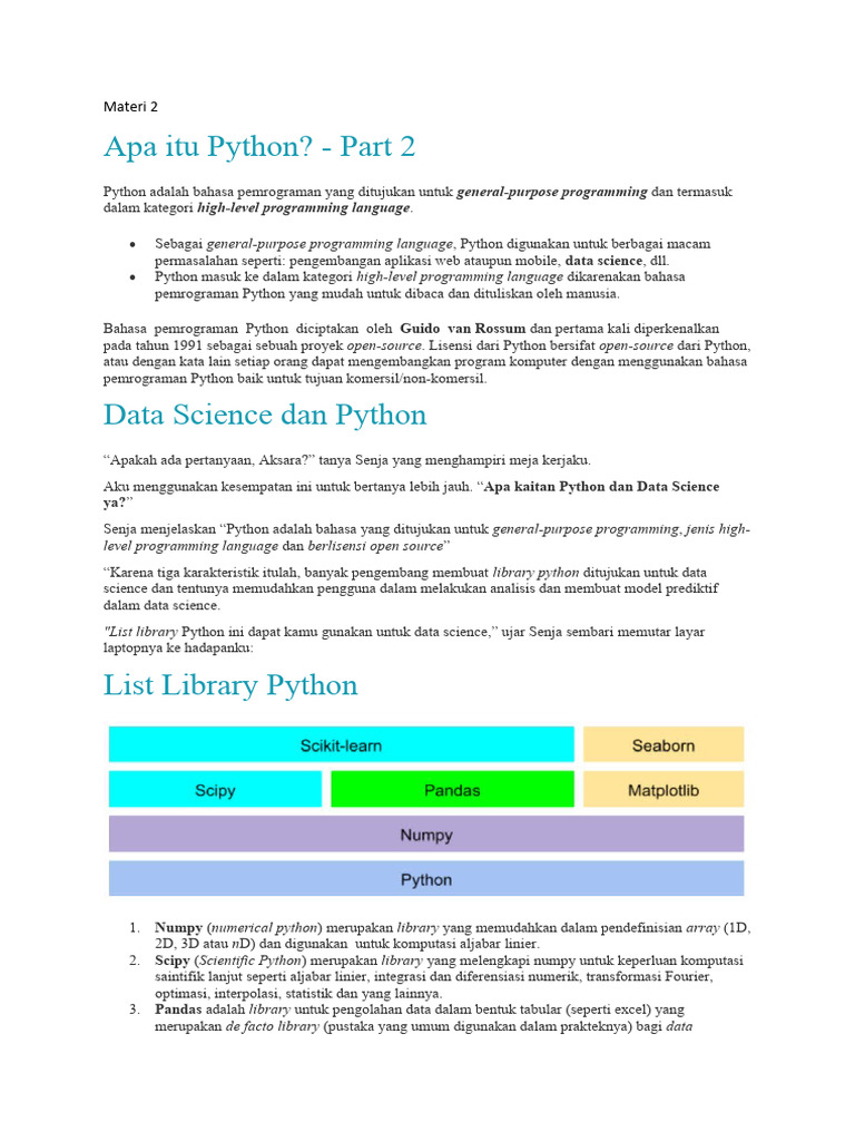 Panduan Lengkap Python untuk Data Science | PDF