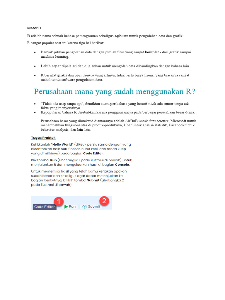 Pemrograman R untuk Analisis Data | PDF