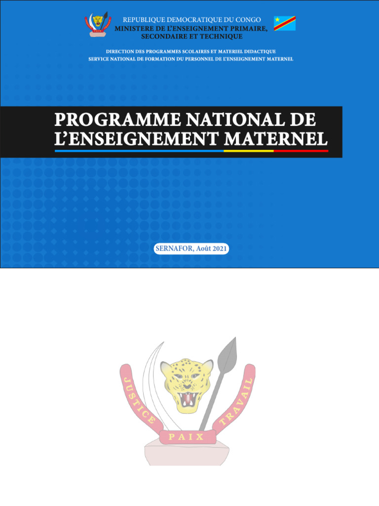 Programme National de Maternelle | PDF