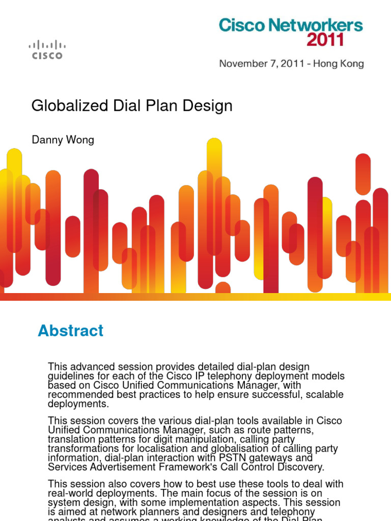 Globalized Dial Plan Design | PDF | Telephone Numbering Plan | Service ...