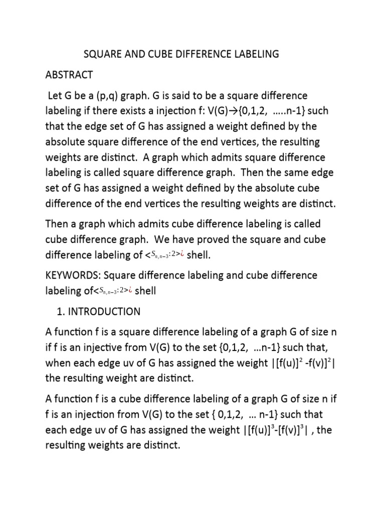 Cube Labeling Corr Pdf Function Mathematics Mathematical Analysis
