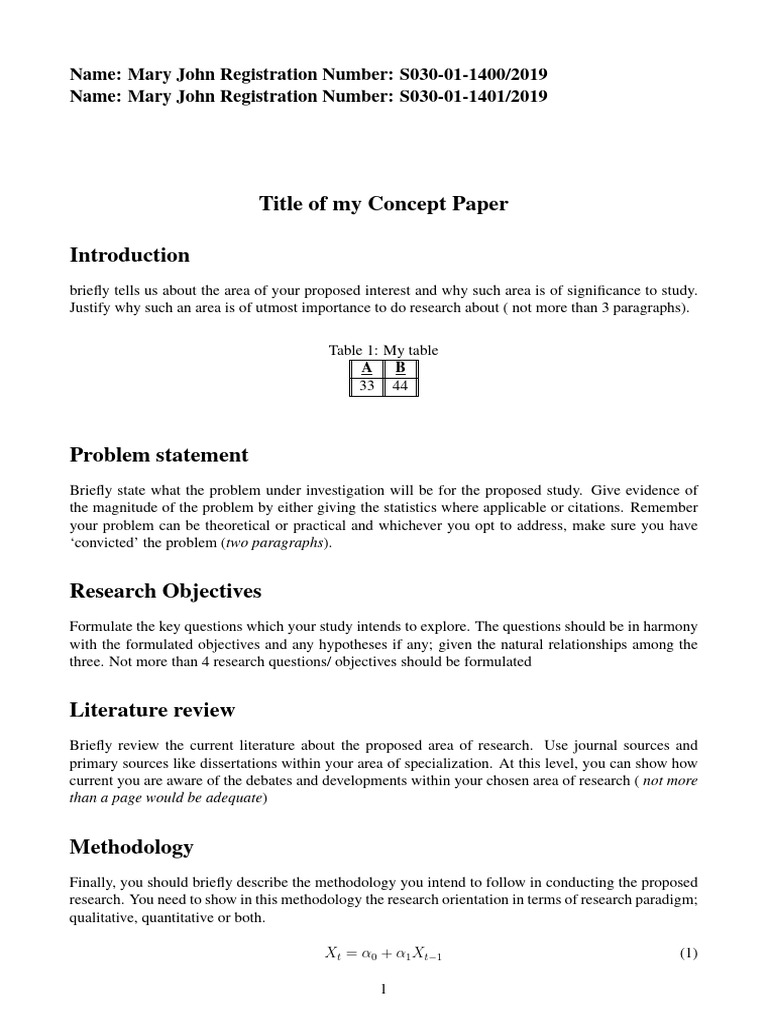 Concept Paper | PDF