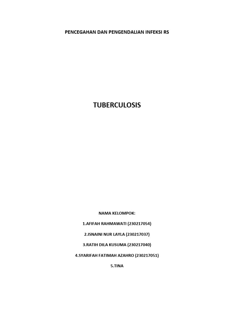 Pencegahan dan Pengendalian Infeksi TBC | PDF
