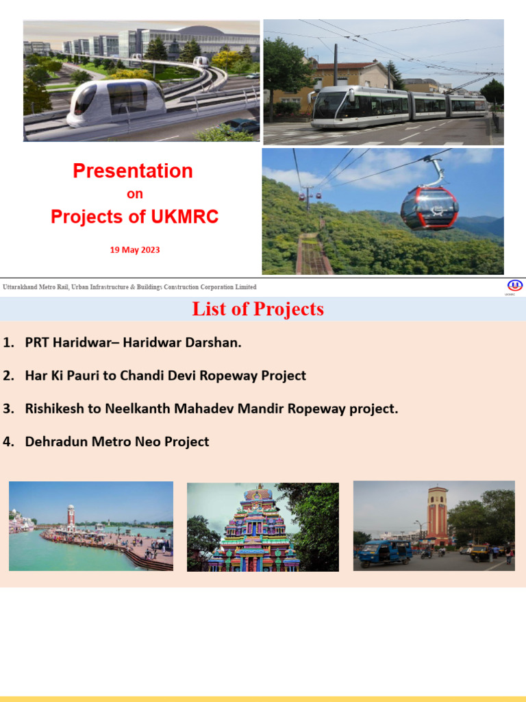 UKMRC Proposed Project 18.05.2023 | PDF | Transport | Rail Transport