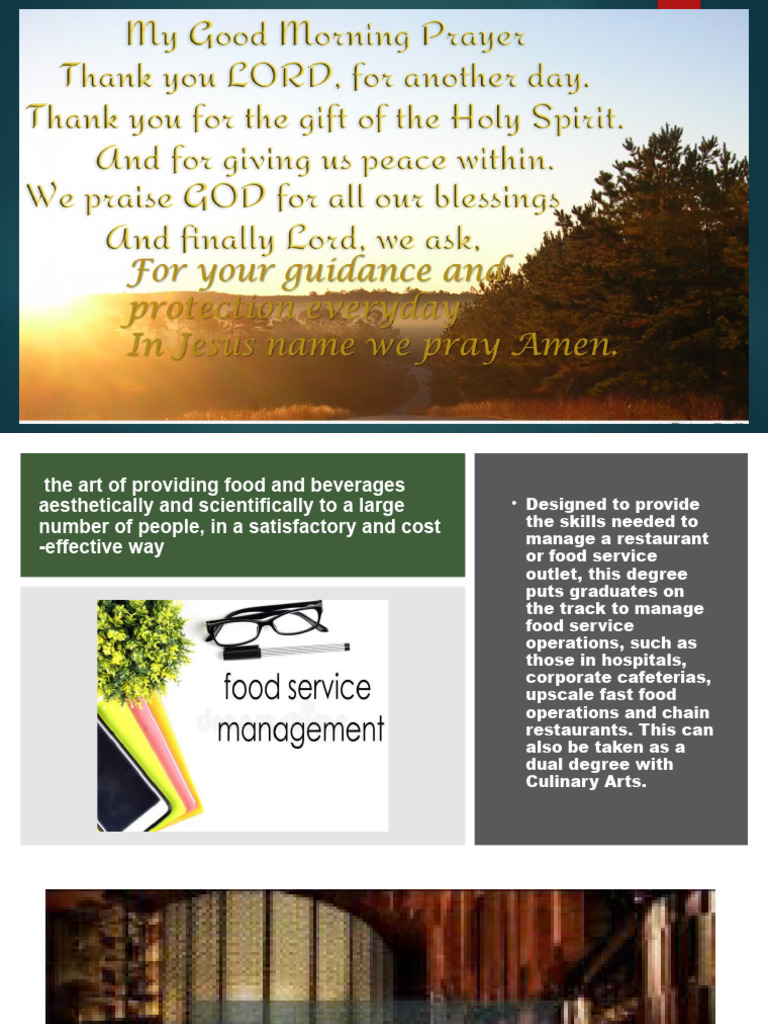 Food Service Management | PDF | Foodservice | Restaurants