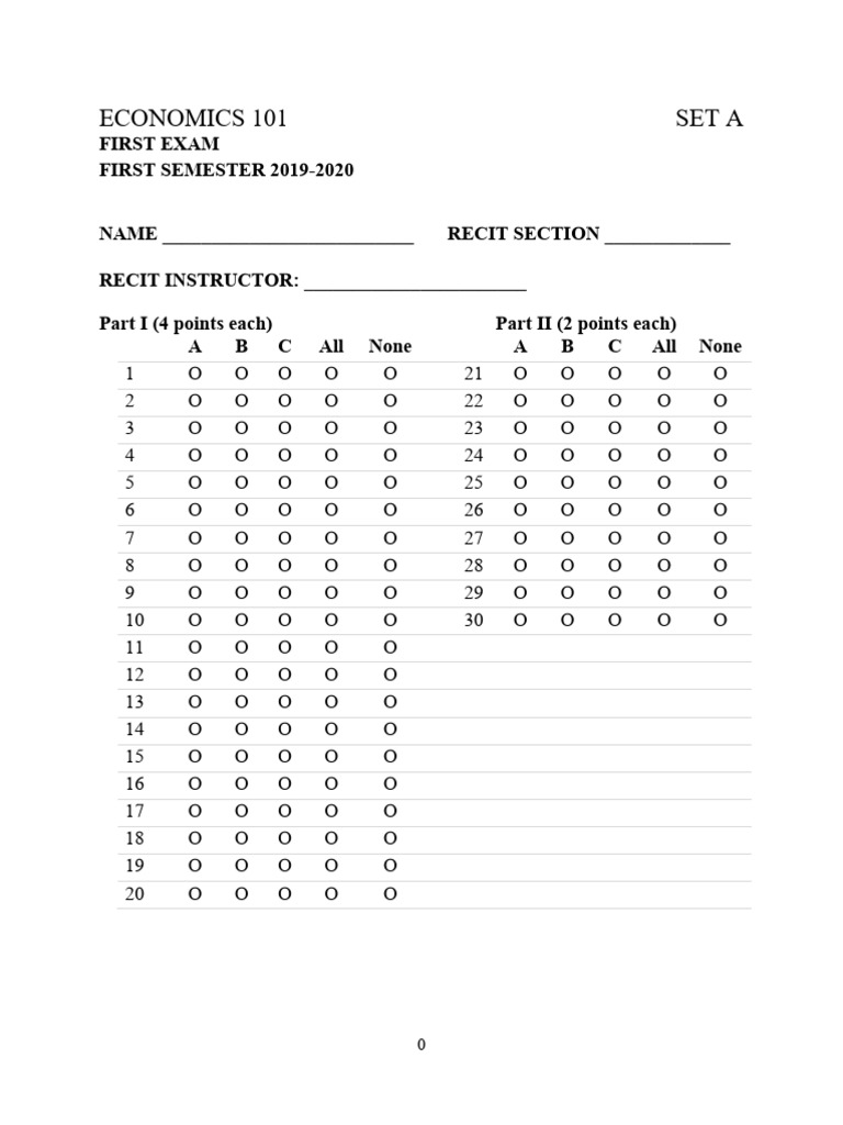 E101 Exam 1 2019 S1 Sample | PDF