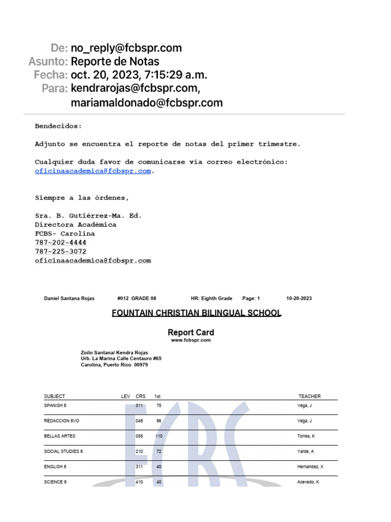 Reporte de Notas | PDF