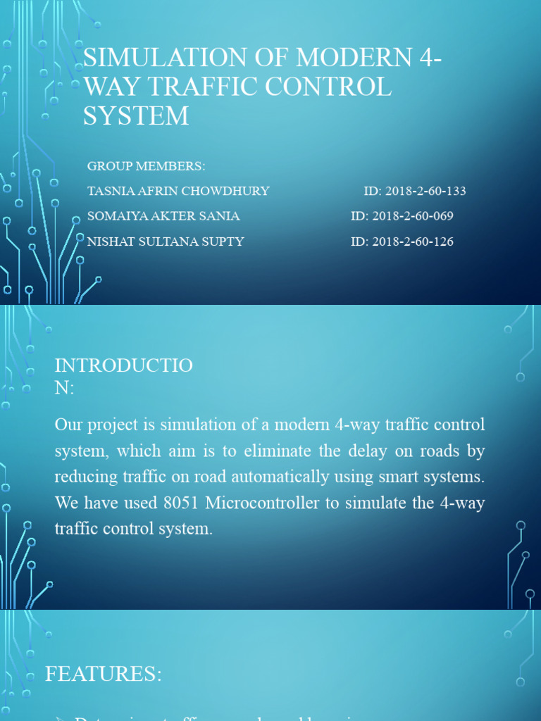 Simulation of Modern 4-Way Traffic Control System | PDF