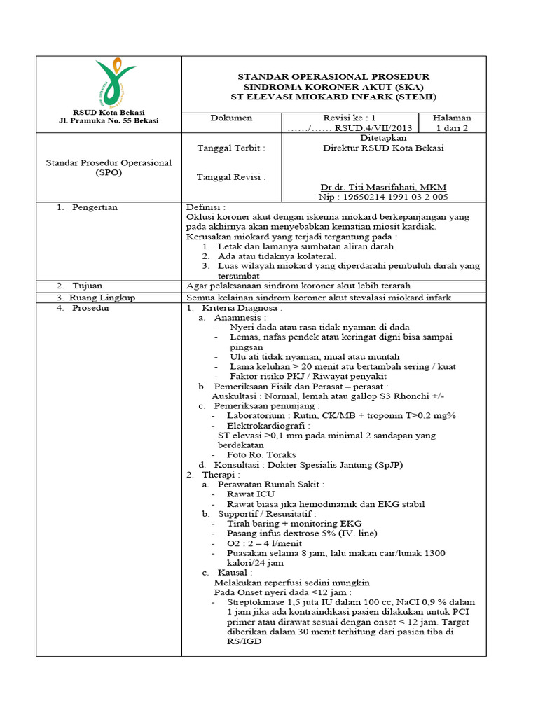 SOP STEMI Ok | PDF