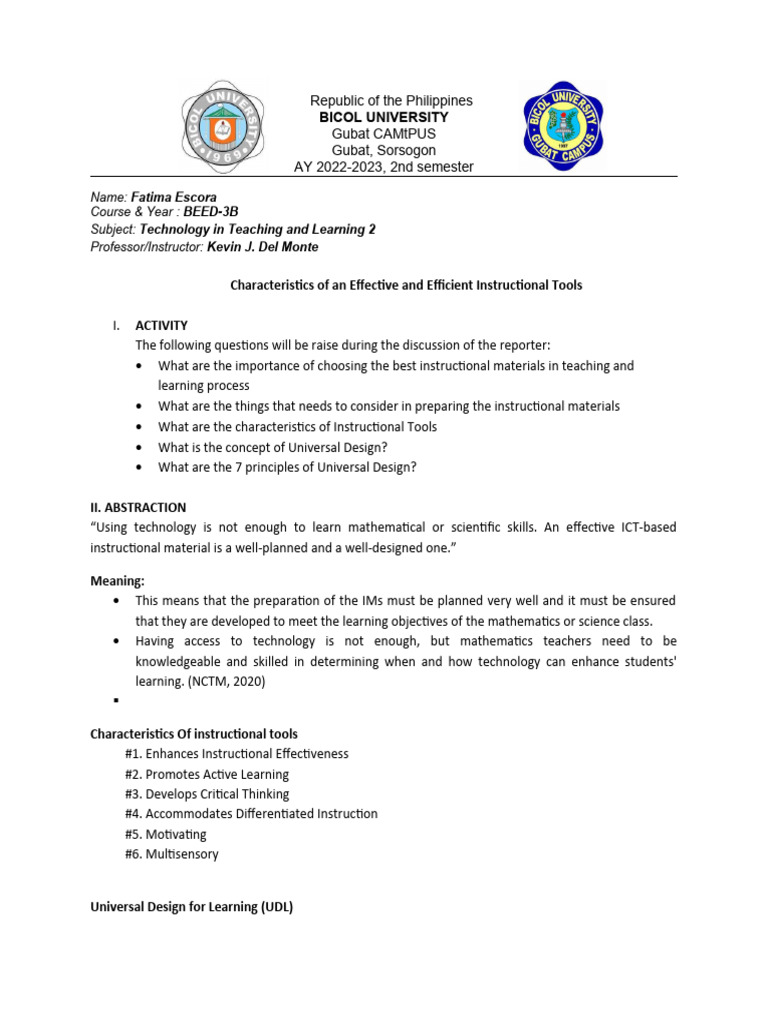 Handout in TTL | PDF