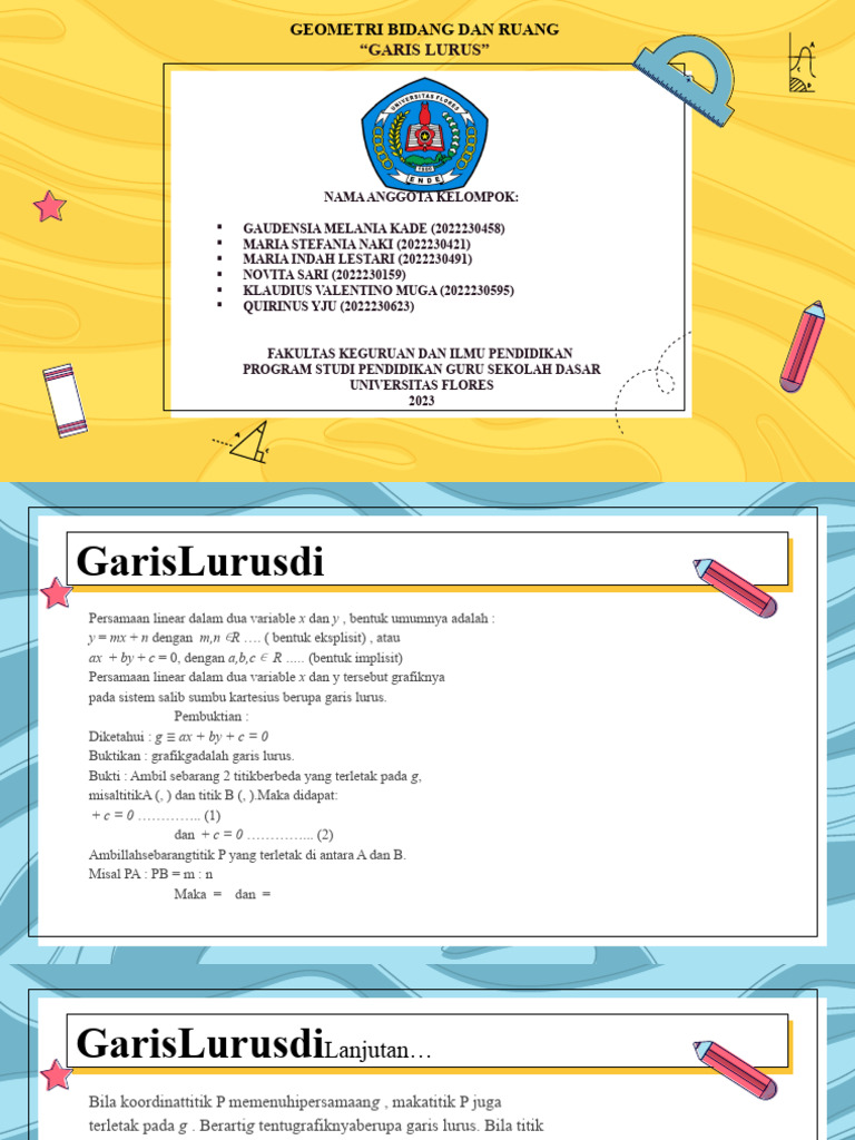 Pengertian dan Grafik Garis Lurus | PDF