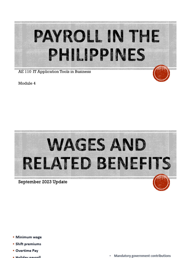 Payroll and Benefits in the Philippines | PDF