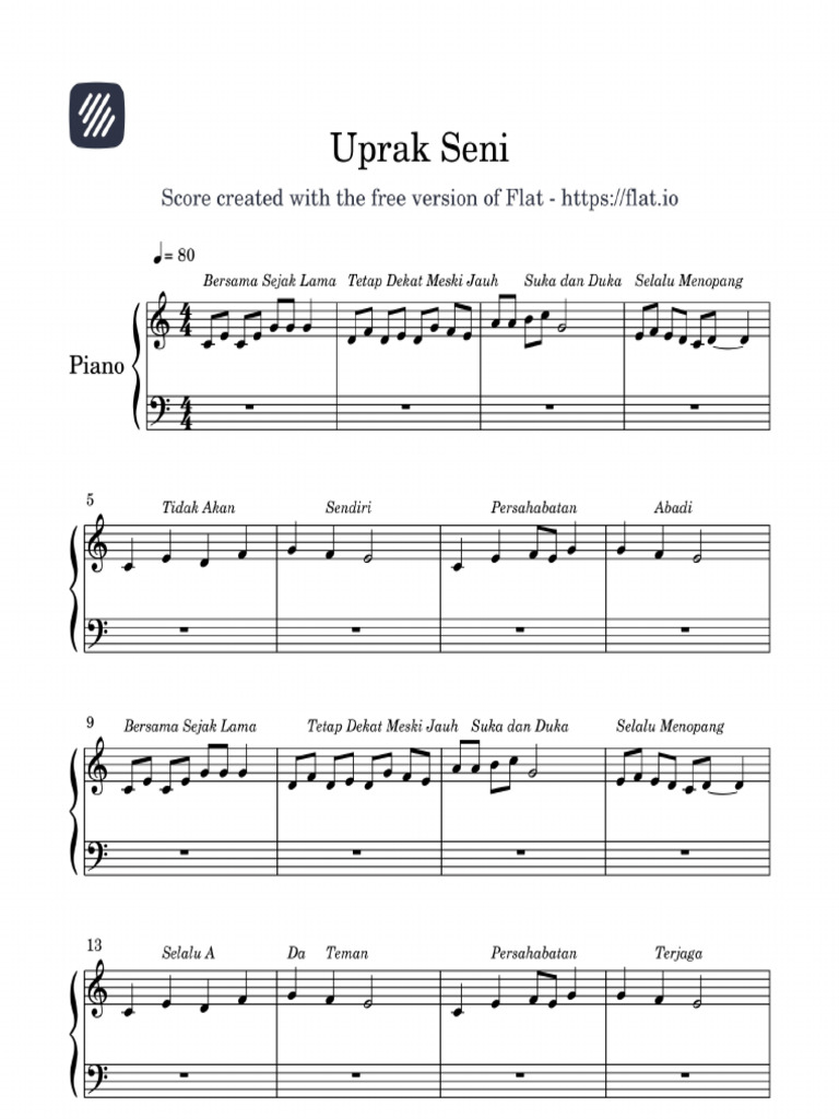 Partitur Lagu | PDF