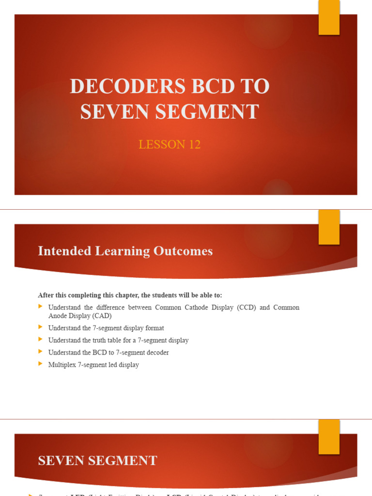 Lesson12 Decode 7 Segment | PDF