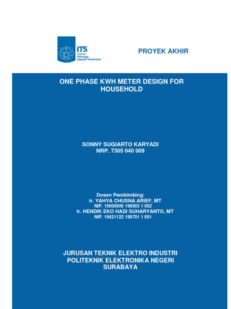 One Phase KWH Meter Design For Household | PDF