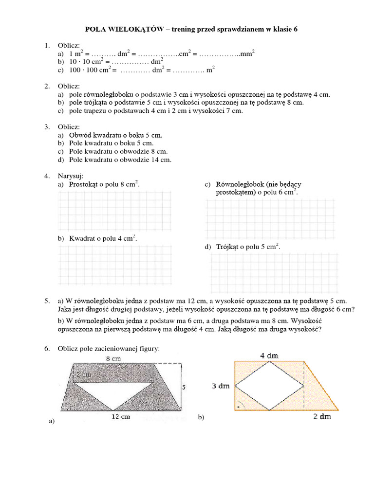 05 Pola Wielokatow Trening | PDF