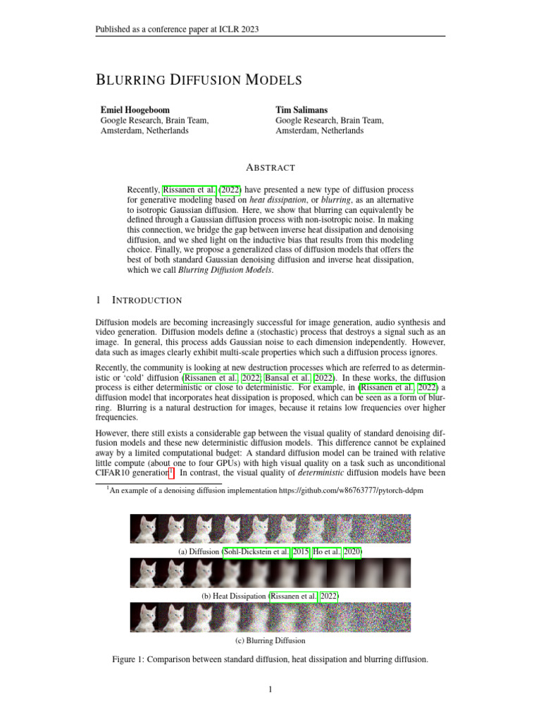 2519 Blurring Diffusion Models | PDF | Applied Mathematics | Algorithms