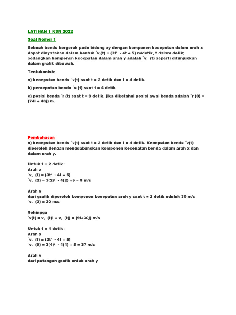 Latihan Soal KSN Fisika OSK 2022 | PDF