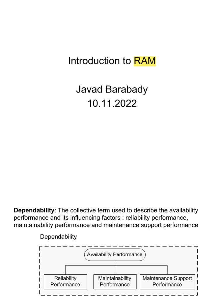 Reliability Maintainability And Avilability Pdf