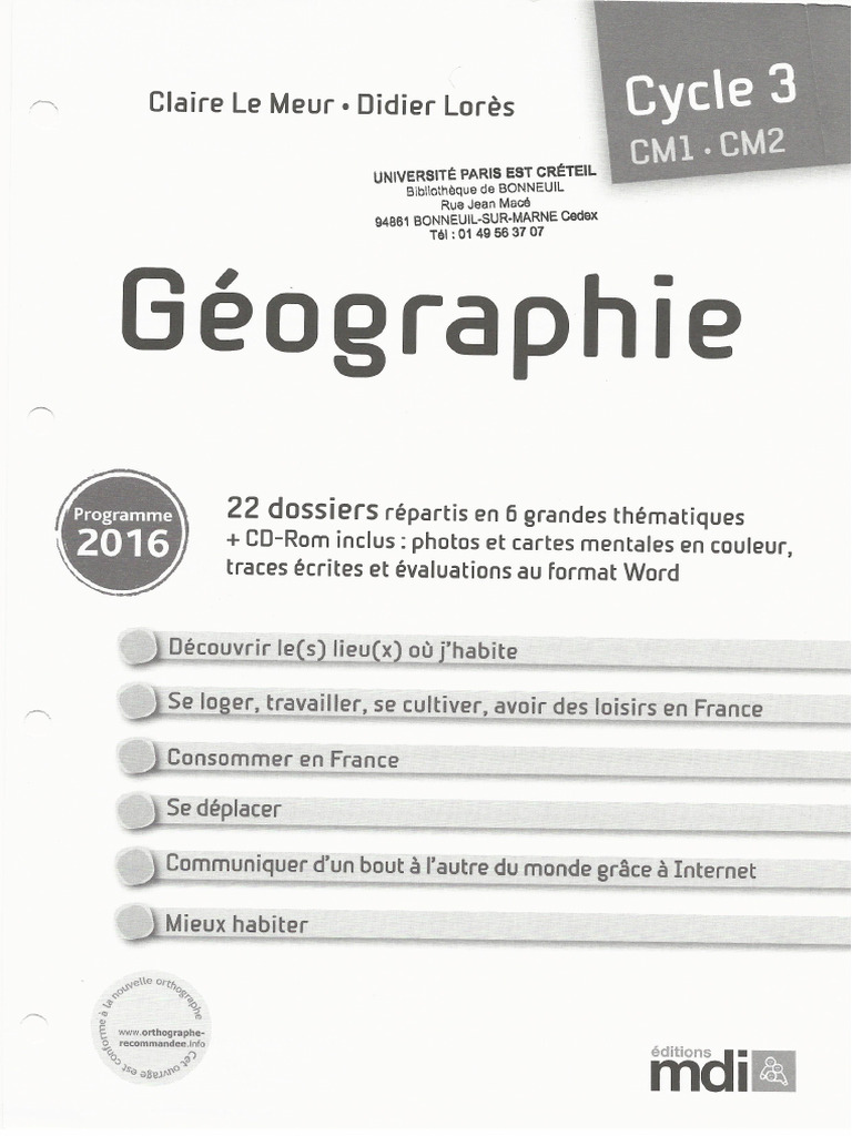 MDI - C3 - Géographie-complet | PDF