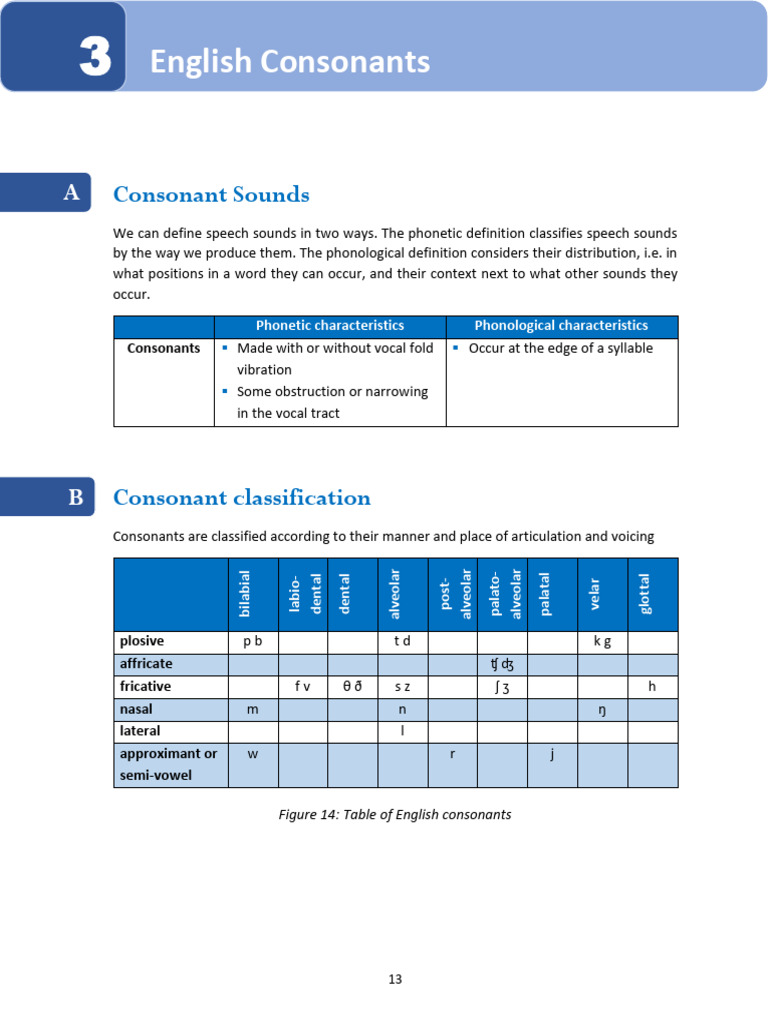 Unit 3 Consonants (Reading) | PDF | Consonant | Phonetics