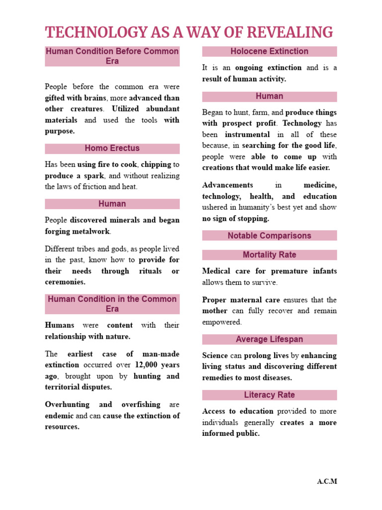 Human Condition: Before and During CE | PDF | Human | Extinction