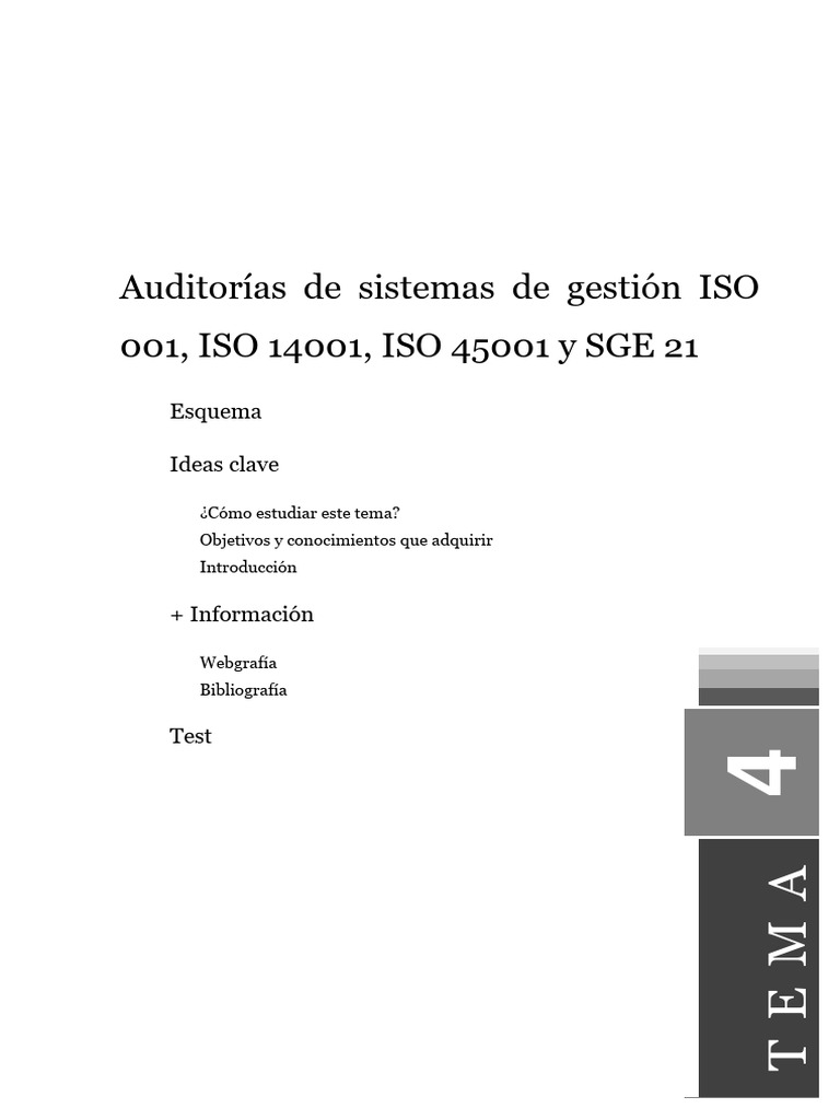 Tema 4 | PDF | Auditoría | Iso 9000