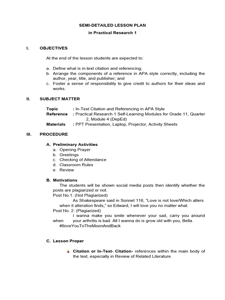 In-Text Citation and Referencing | PDF