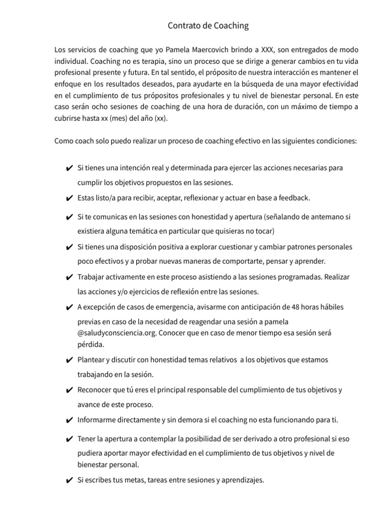 Coaching Profesional Personalizado | PDF