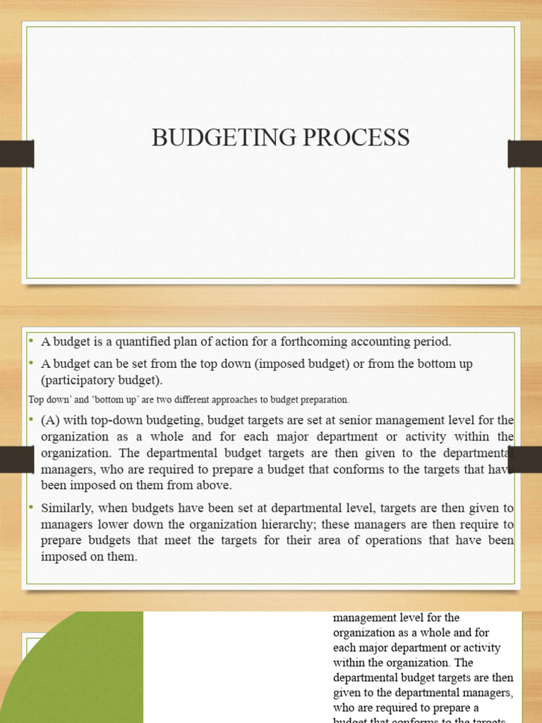 Budgeting Process | Download Free PDF | Top Down And Bottom Up Design ...