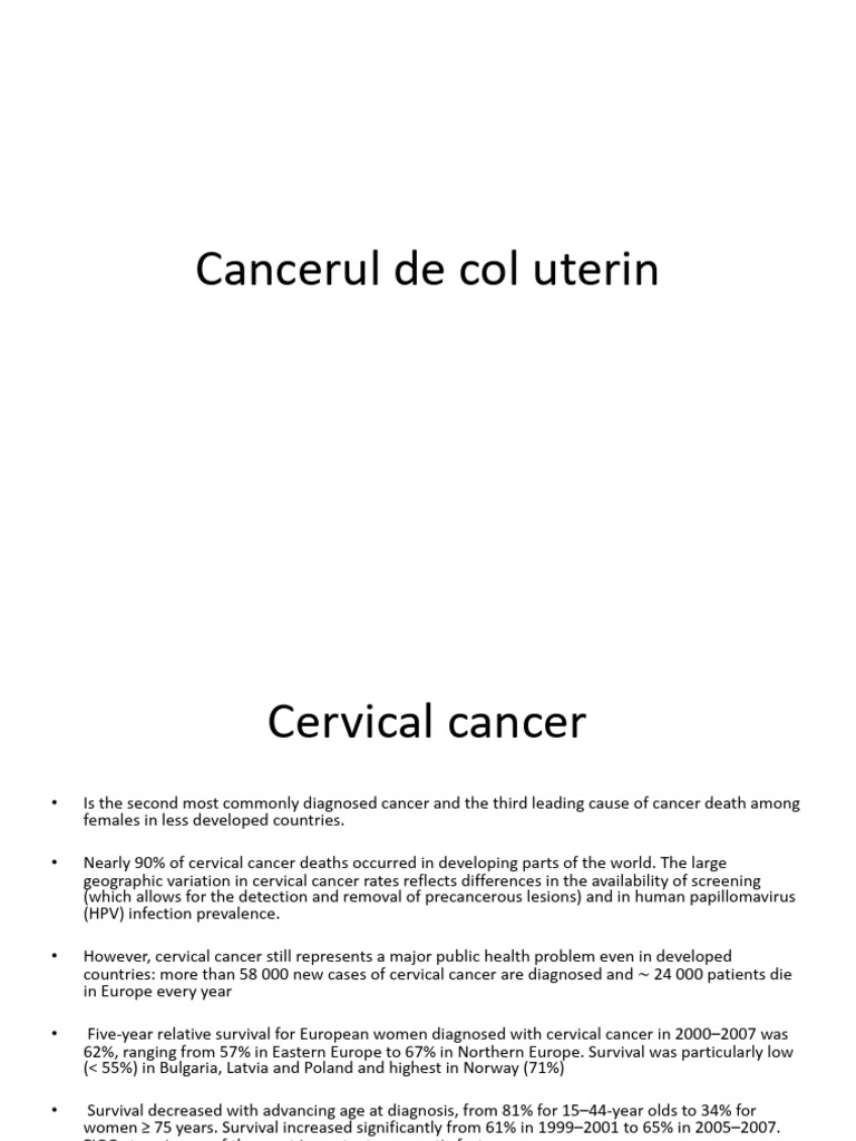 Cancerul de Col Uterin | PDF
