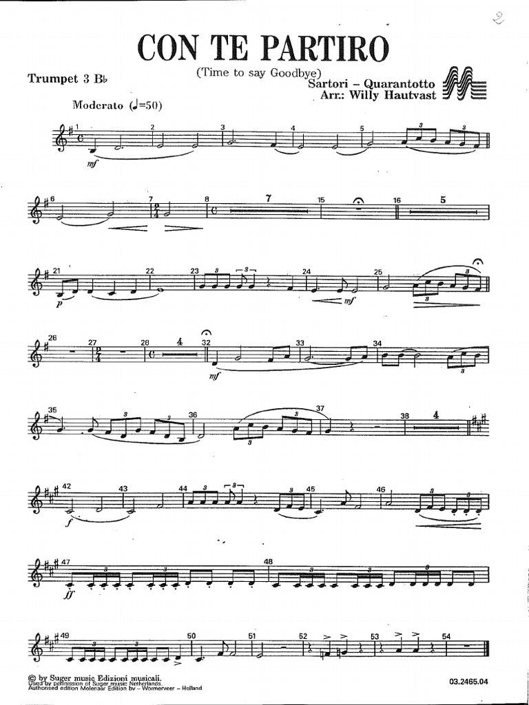 Con Te Partirò | PDF