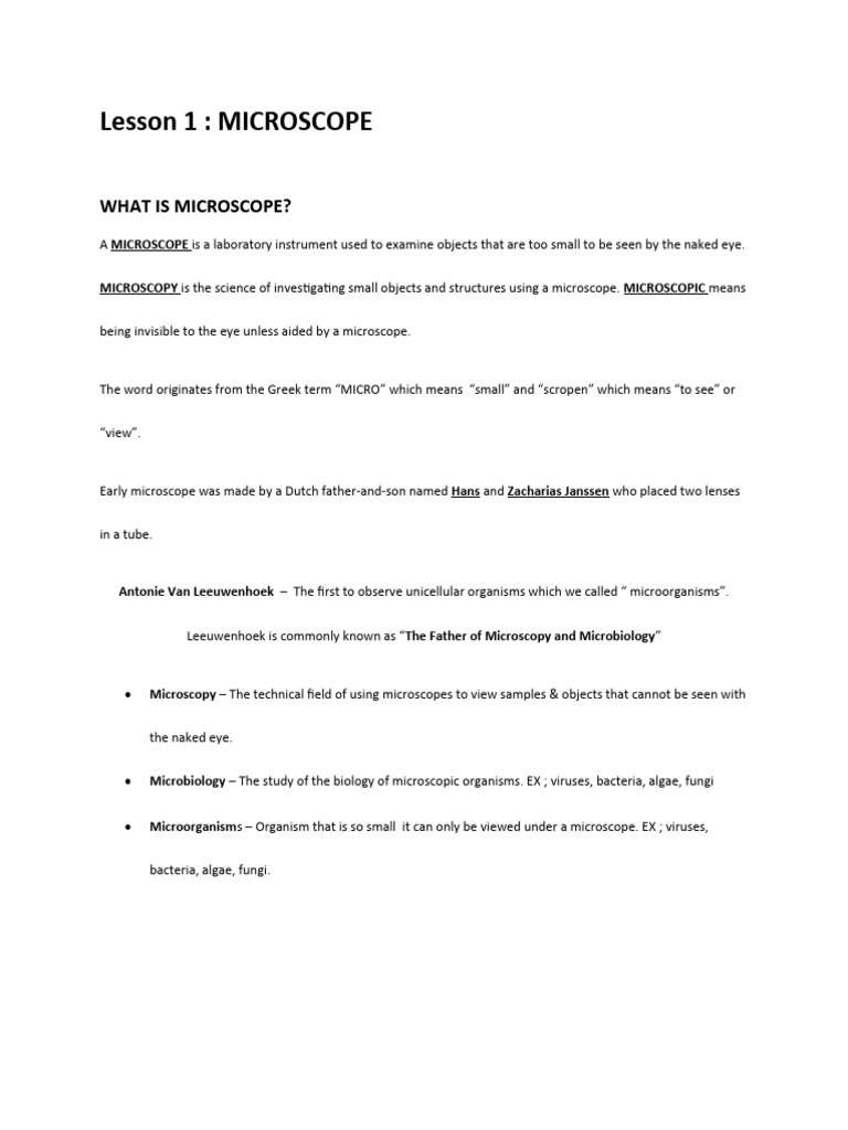 Biotech - Microscope (8 - Leeuwenhoek) | PDF | Microscope | Atomic