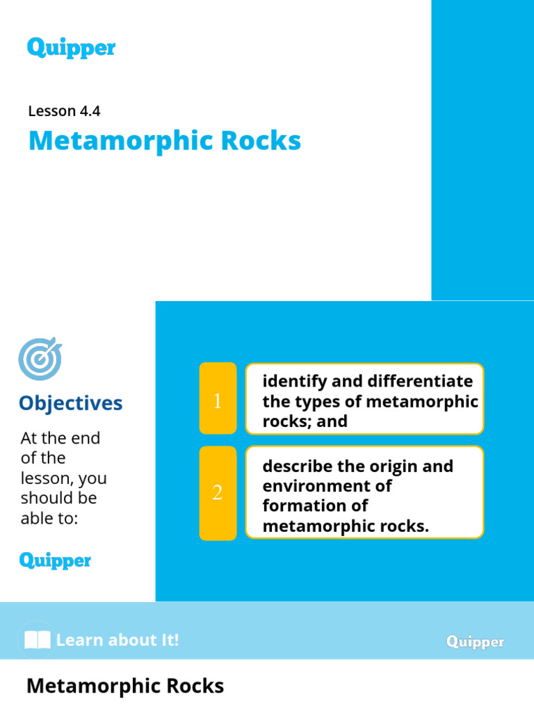 Earth Science SHS 4.4 Metamorphic Rocks | PDF | Science & Mathematics