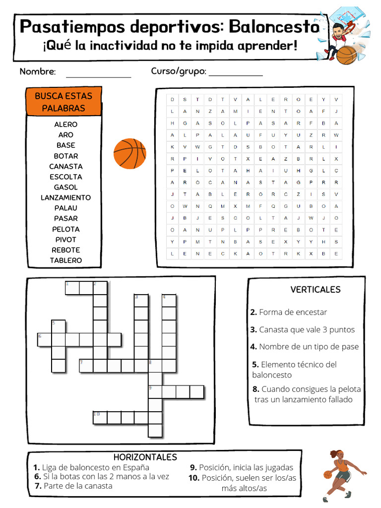 Pasatiempos Deportivos Baloncesto | PDF