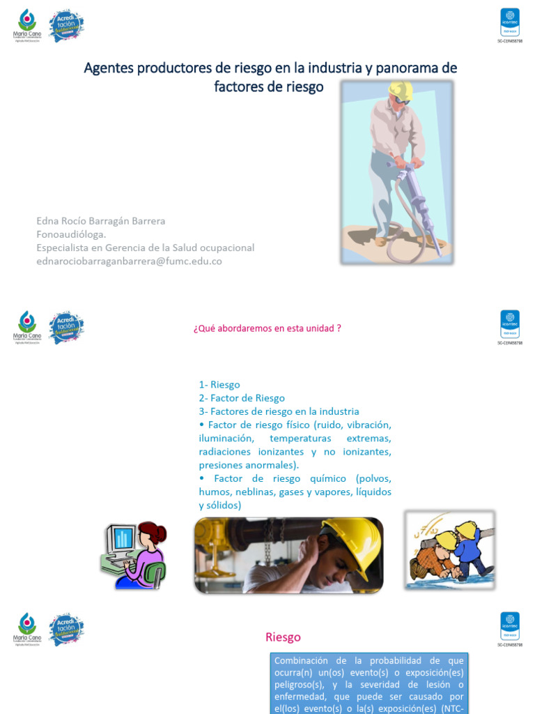 Agentes de Riesgo en La Industria y Panorama de Factores de Riesgo ...