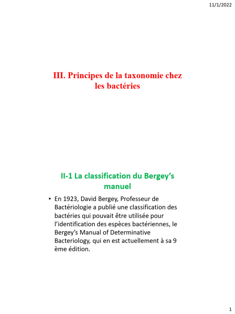 COURS 2 Systématique | PDF
