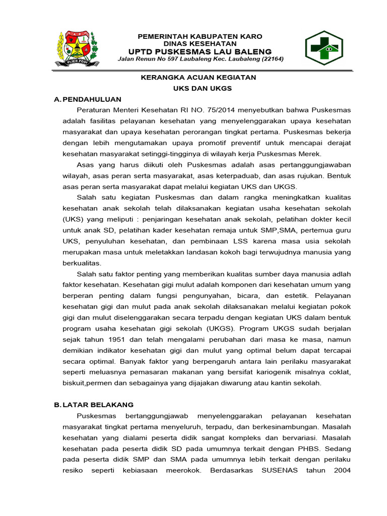 Kak Program Uks Dan Uksg | PDF