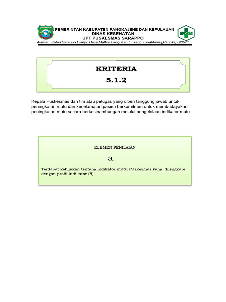 Indikator Mutu Puskesmas Sarappo 2023 | PDF | Pengembangan Diri ...