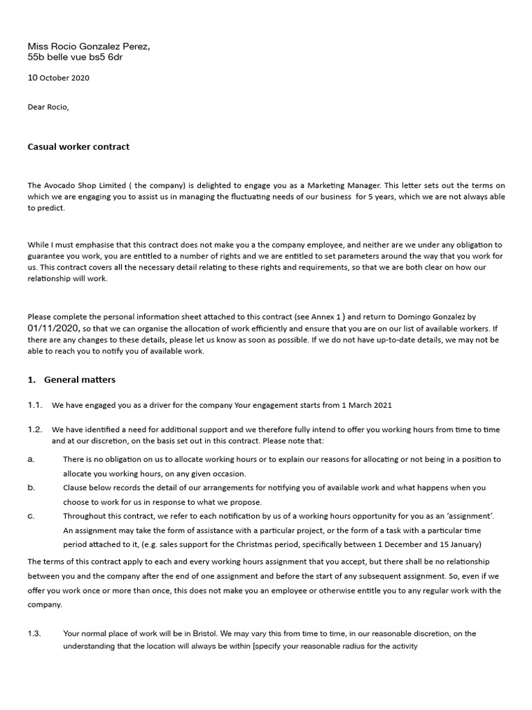 Contract Worker | PDF | Information Privacy | Intellectual Property