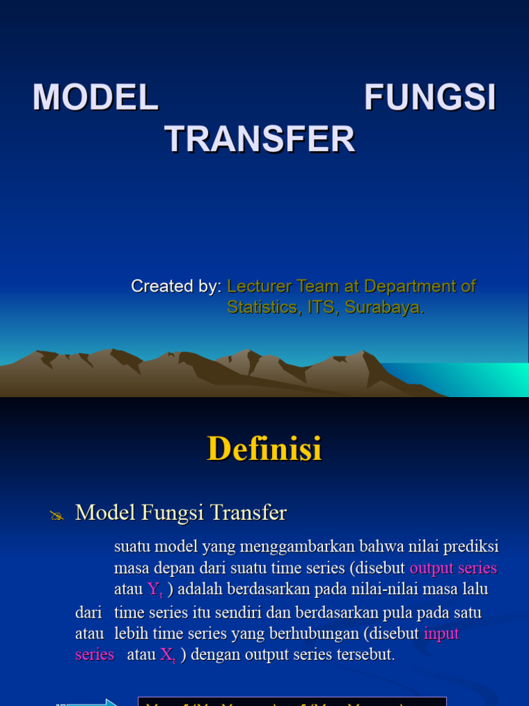 Materi Model Fungsi Transfer | PDF