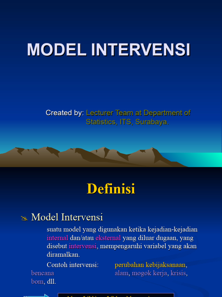 Materi Model Intervensi | PDF