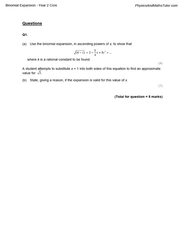 Binomial Expansion | PDF | Mathematical Objects | Mathematics