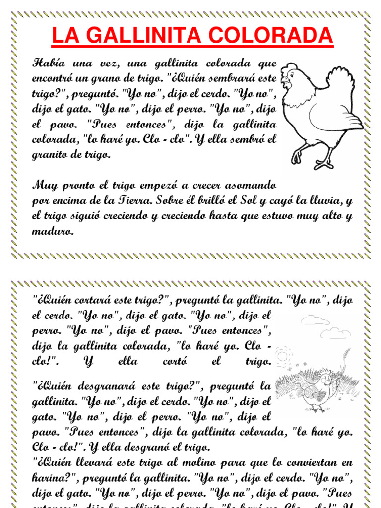 La Gallinita Colorada | PDF