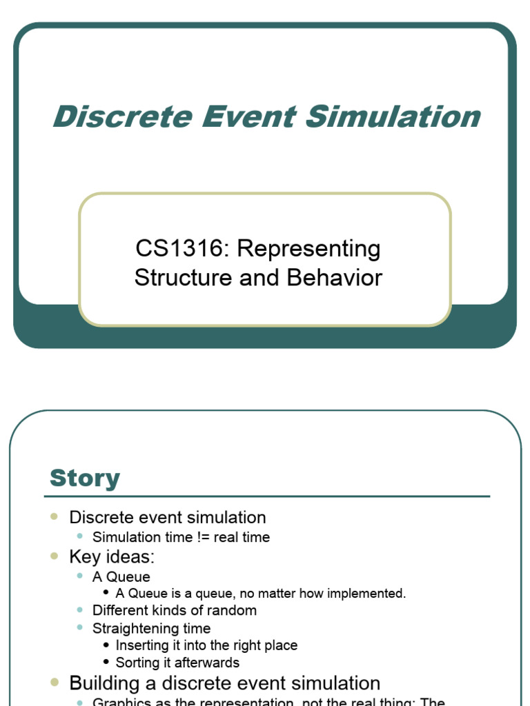 Discrete Event Simulation Pdf