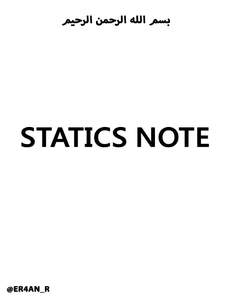 Statics Note | PDF